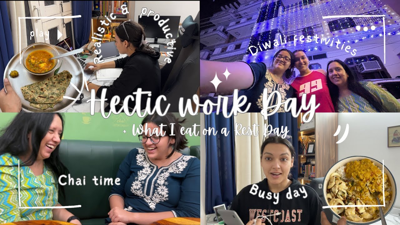 HECTIC WORK DAY + REST DAY MEALS | Diwali Festivities 🪔 #dayinmylife # ...