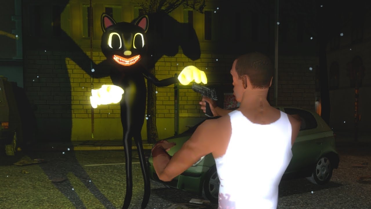 Econtrando o Cartoon Cat Durante a Noite - GTA San Andreas PC Mod - YouTube