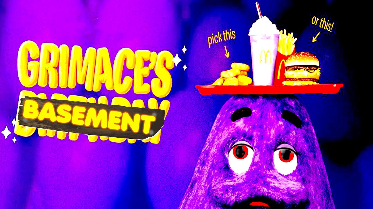I Just Wanted To Play A Grimace Game | Grimace's Basement - YouTube
