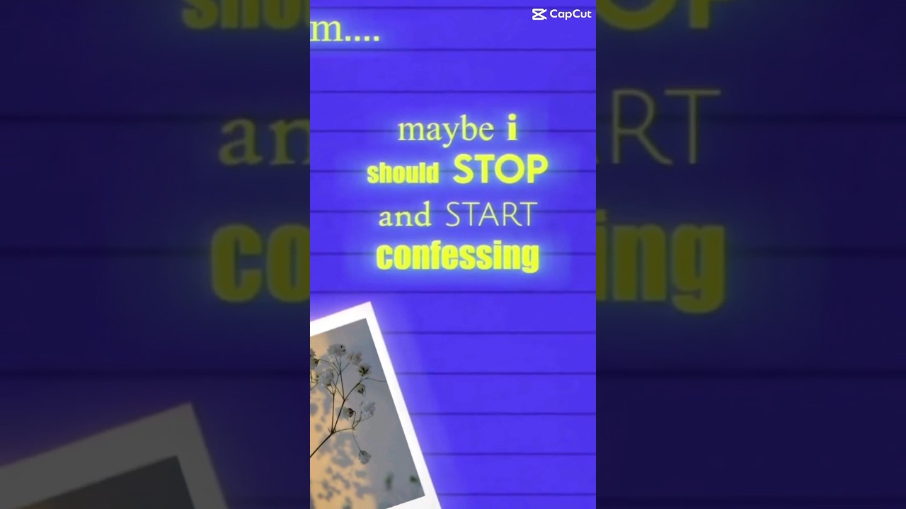 Maybe I should stop and start confessing? ♡ (lyrics,template) - YouTube