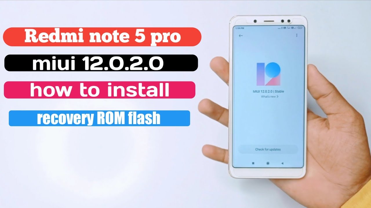 Redmi note 5 pro miui 12.0.2.0 update install/custom recovery se flash ...