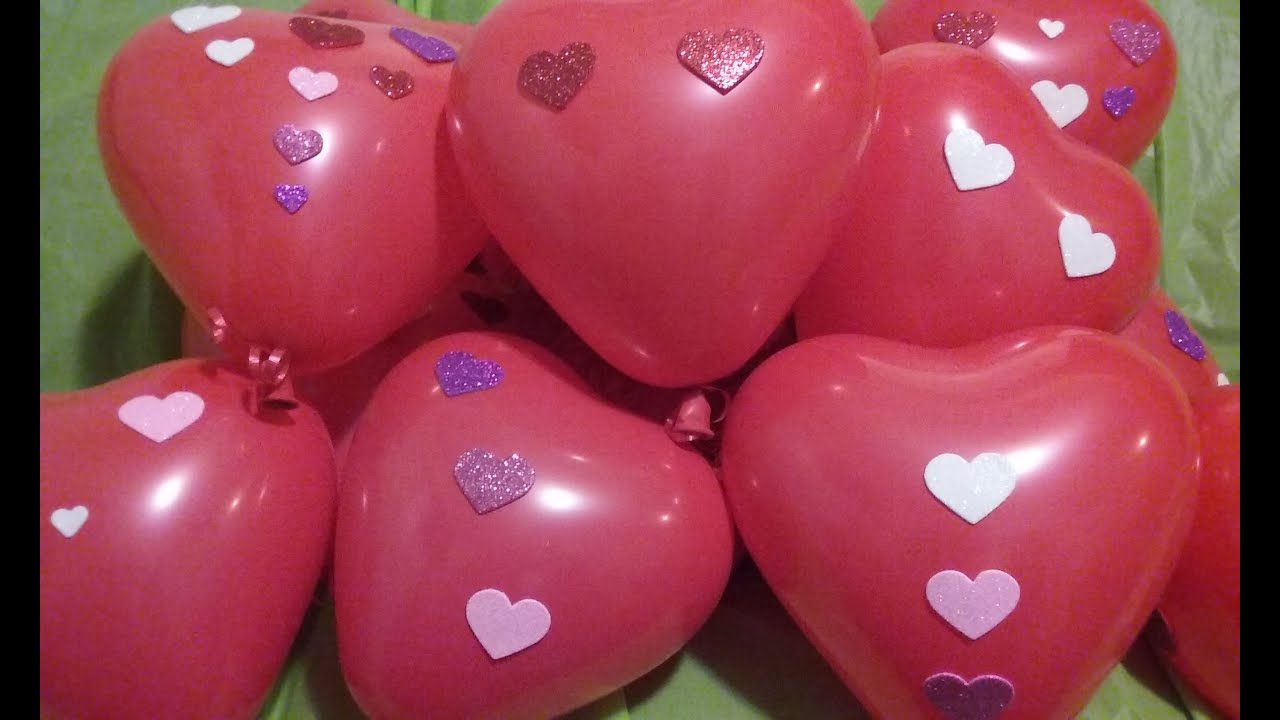 Heart Shaped Balloons Pop! ♡♡♡♡♡♡♡ - YouTube