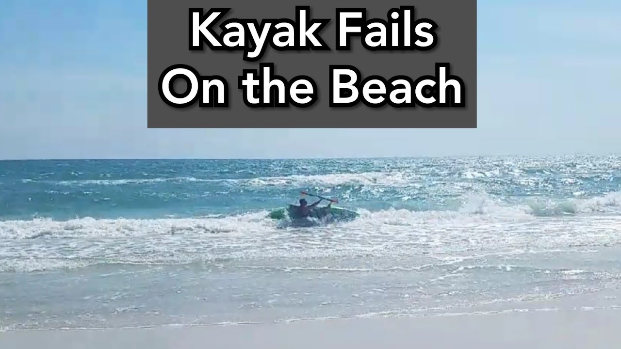 Kayak Fails / flipping over on the Beach - YouTube
