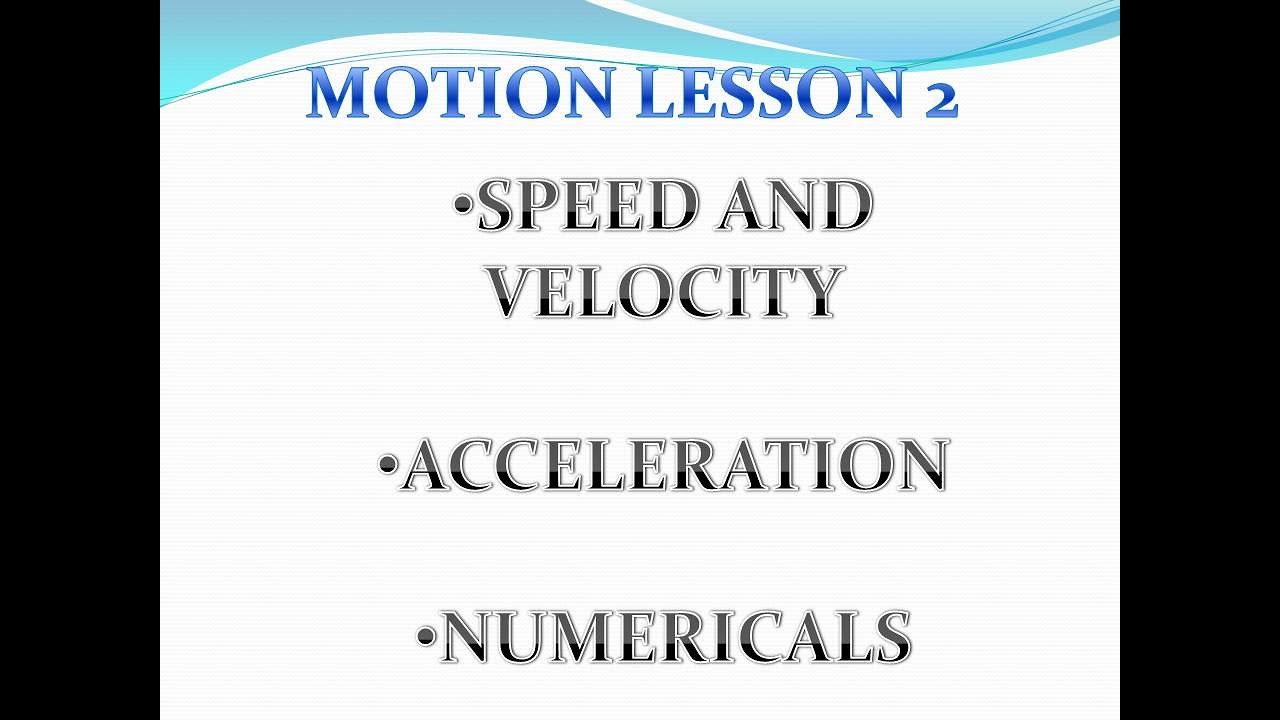MOTION LESSON 2 - YouTube