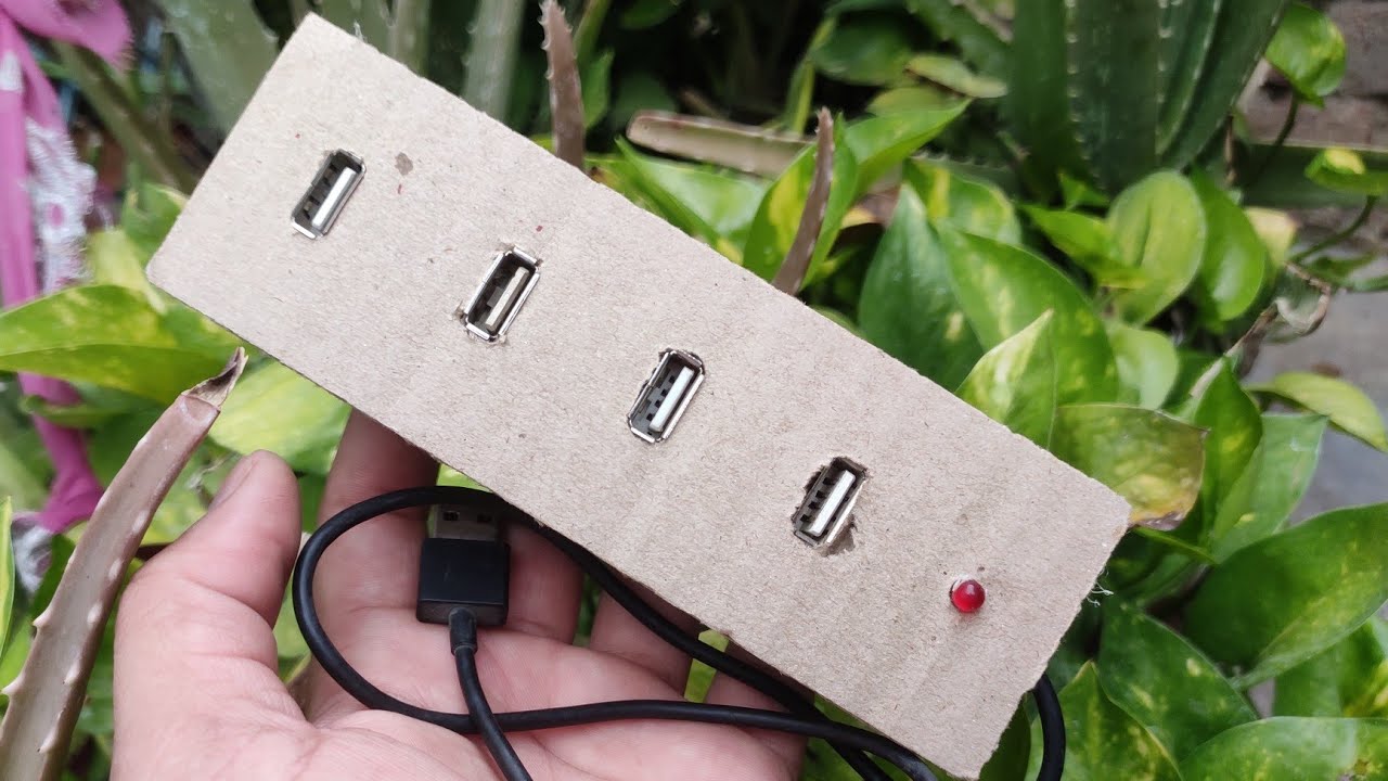 2 IN 1 gadget || How to make multiple USB charging port hub with OTG ...