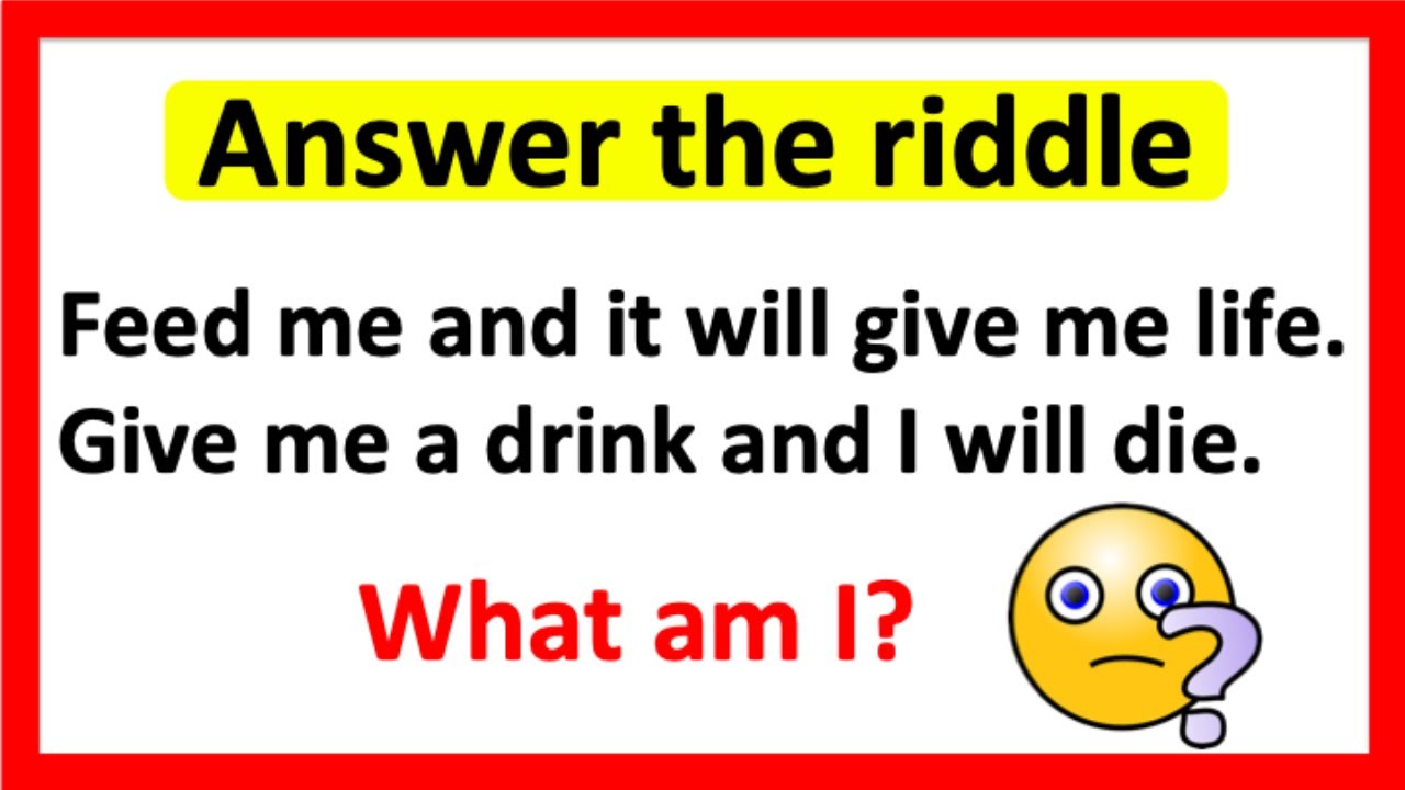 Can you answer these riddles? 🤔 - YouTube