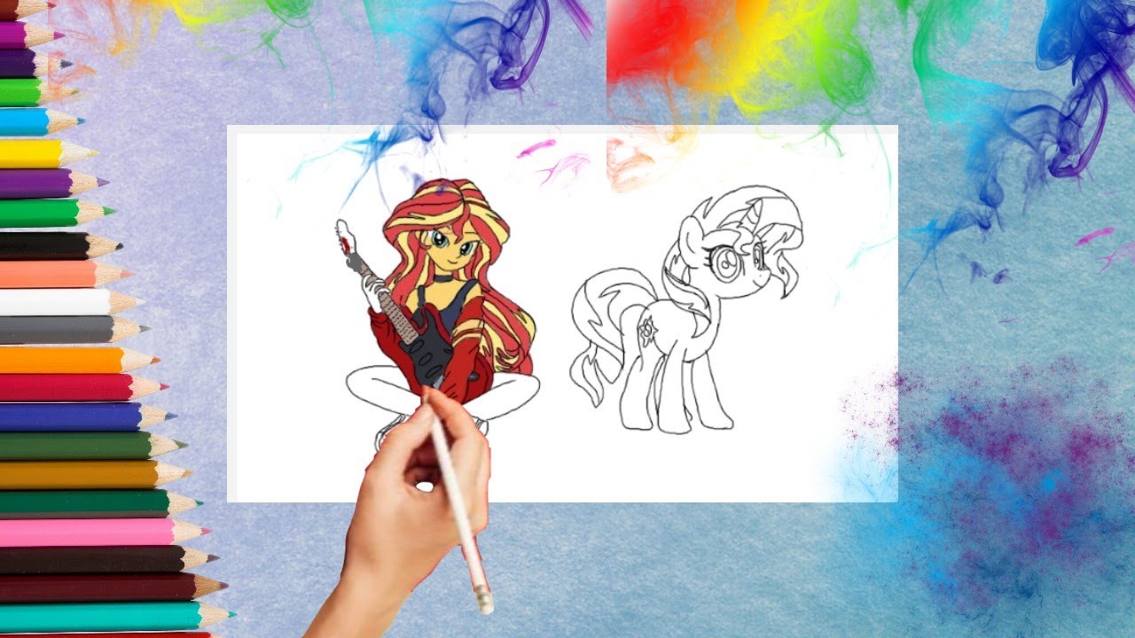 How to draw My Little Pony Sunset Shimmer - YouTube