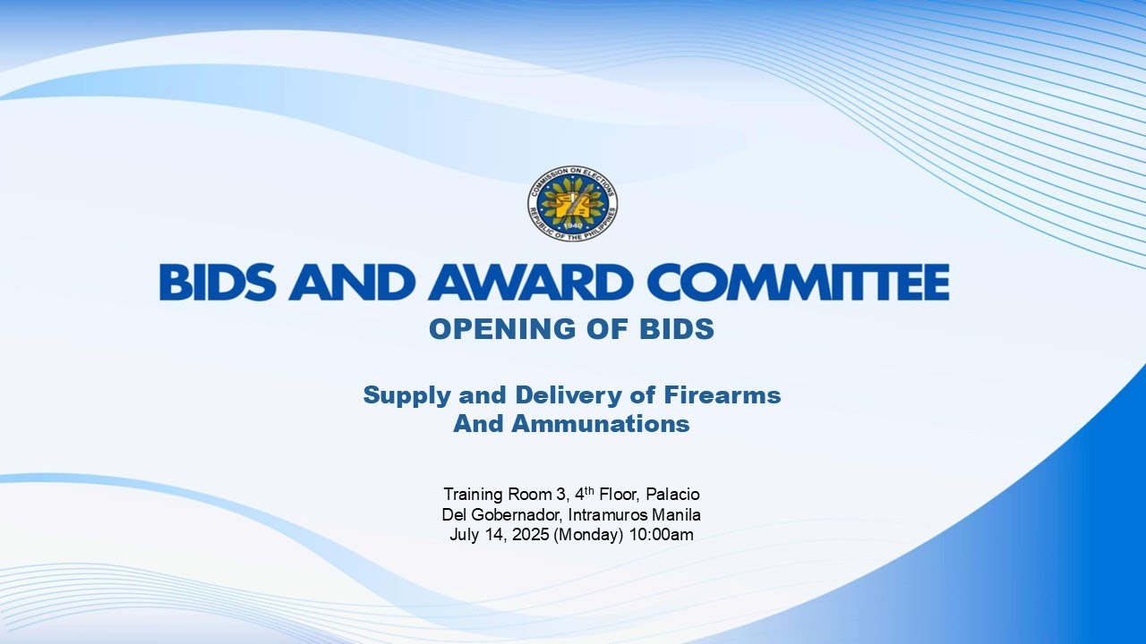 BIDS AND AWARDS COMMITTEE - OPENING OF BIDS - YouTube