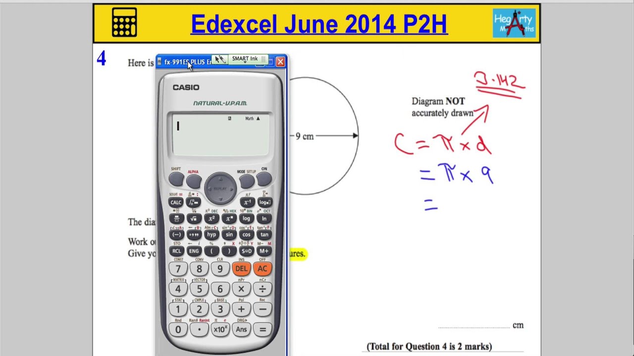 Edexcel Maths P2 June 2014 Higher Q4 - YouTube