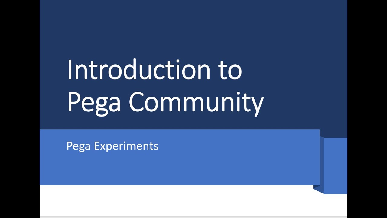 Introduction to Pega Community - YouTube