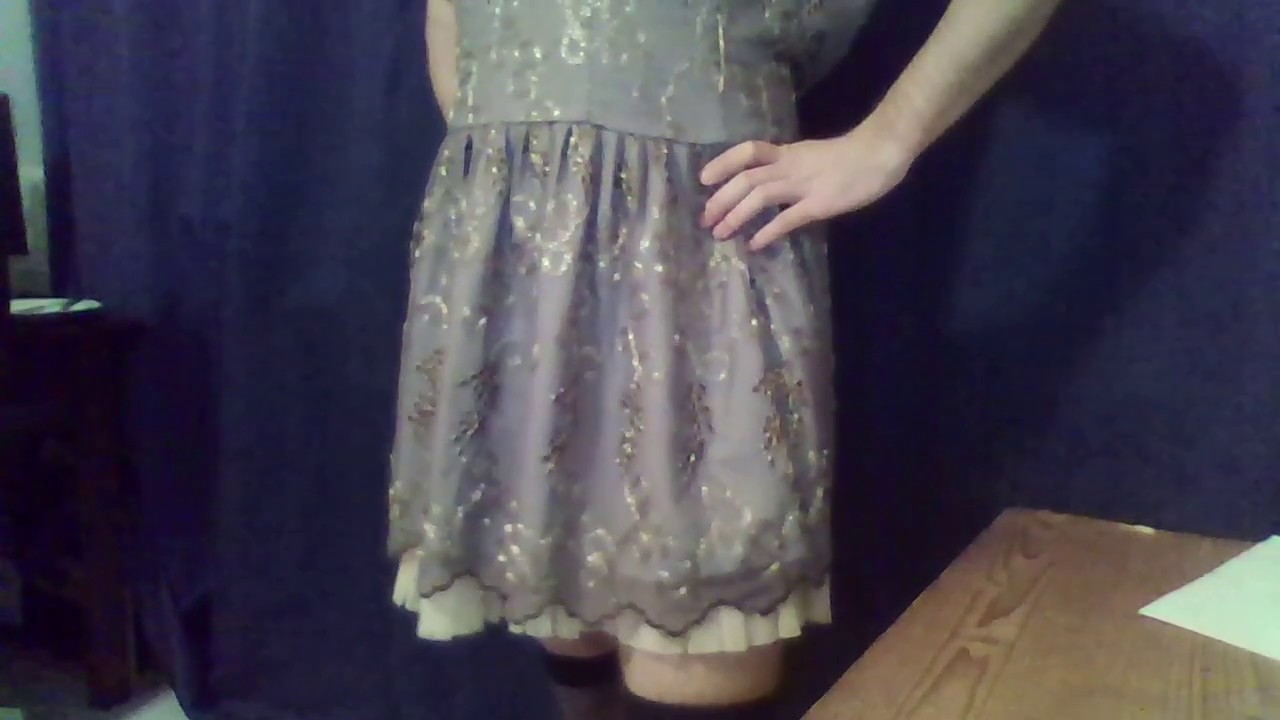 Crossdresser Natalia in her beautiful prom dress - YouTube