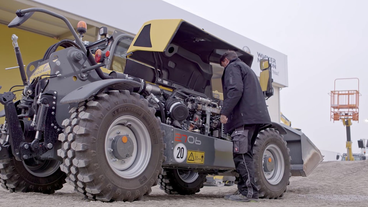 Kramer Features: Teleskoplader 2706 - Weitöffnende Motorhaube - YouTube