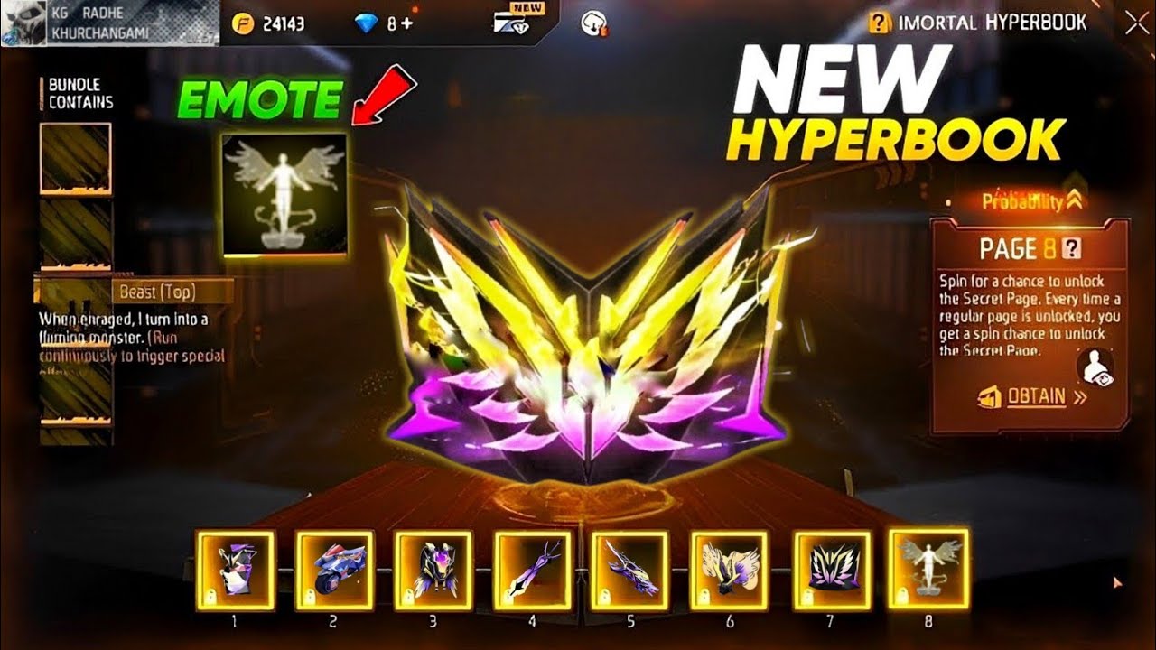 OB44 NEW HYPER BOOK FREE FIRE | PARADOX HYPER BOOK FREE FIRE | NEXT ...