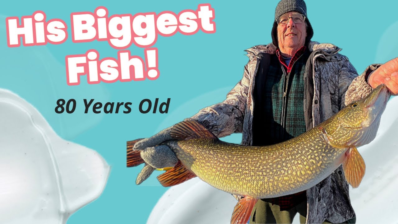 80 Year Old Catches his BIGGEST fish ice fishing! Day 3 - YouTube