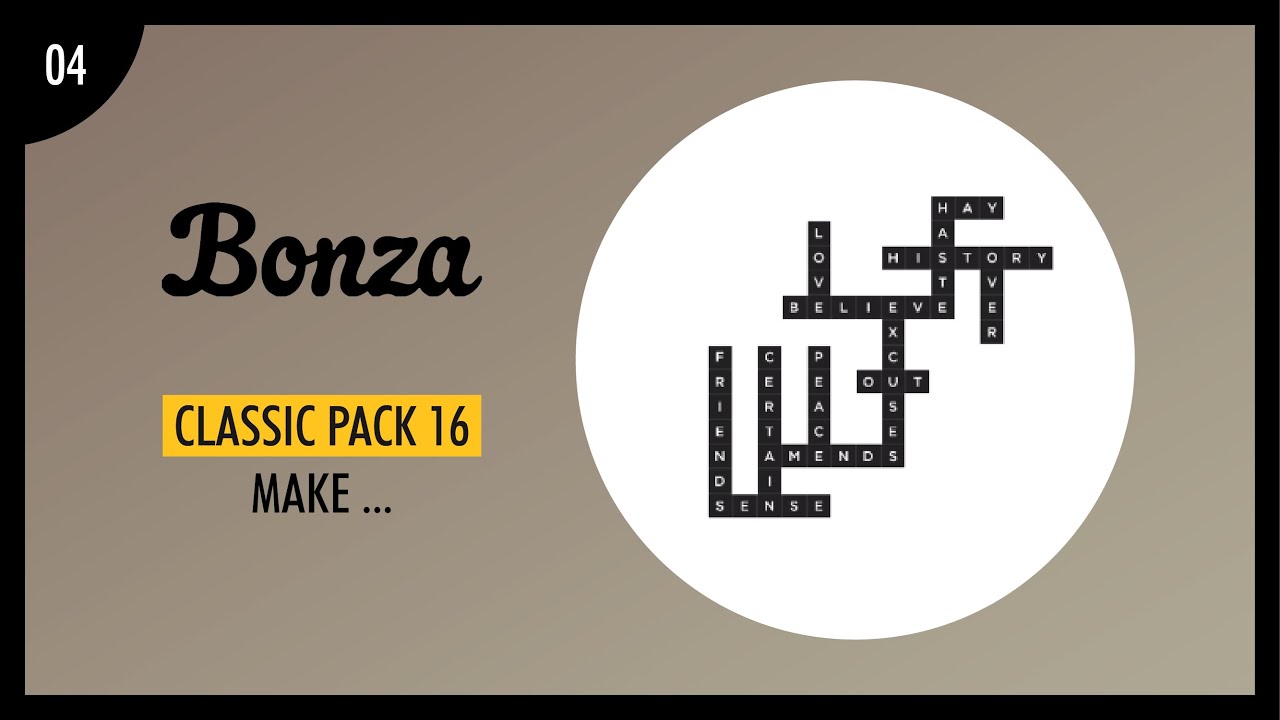 Bonza Word Puzzle | Classic | Pack 16 | Make ... - YouTube