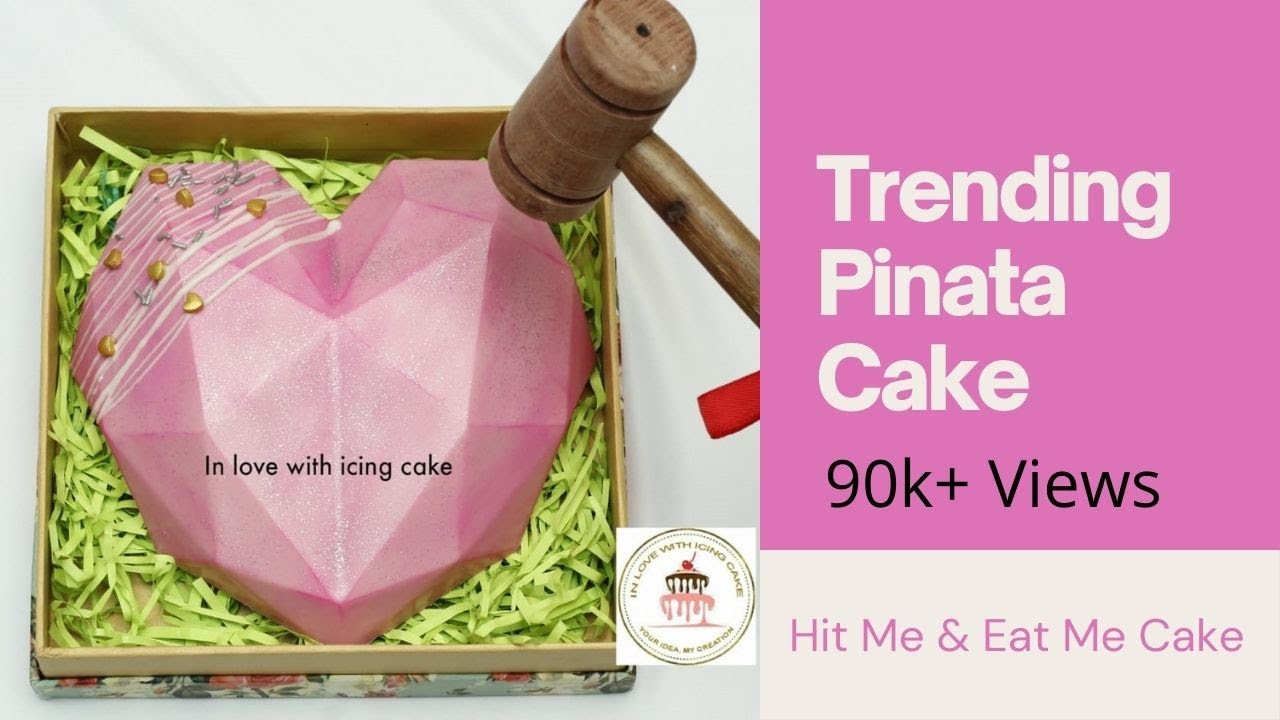 PINATA CAKE /PINATA SMASH CAKE/ SMASHABLE HEART CAKE/GEOMETRIC ...