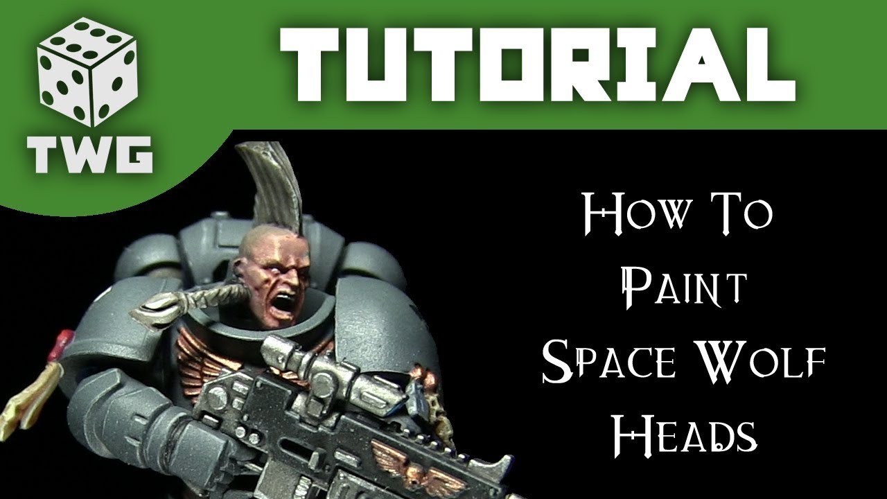 Warhammer Tutorial: How To Paint Space Wolf Heads - YouTube