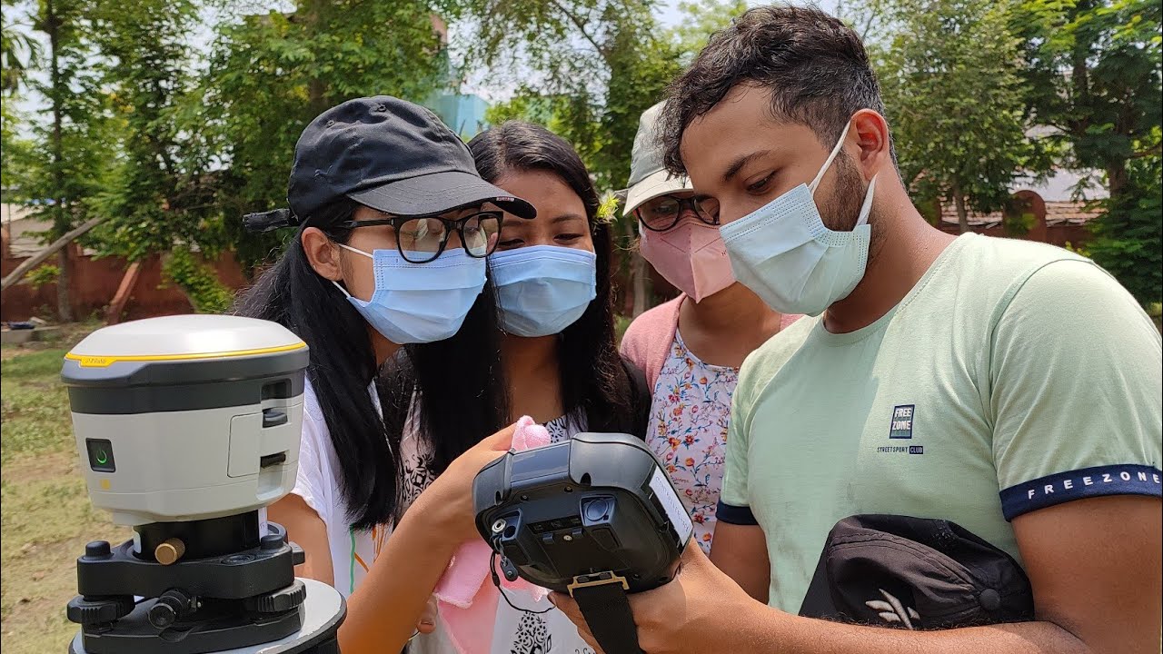 Training DGPS Controller GNSS Survey Static Survey Using TRIMBLE R2 ...