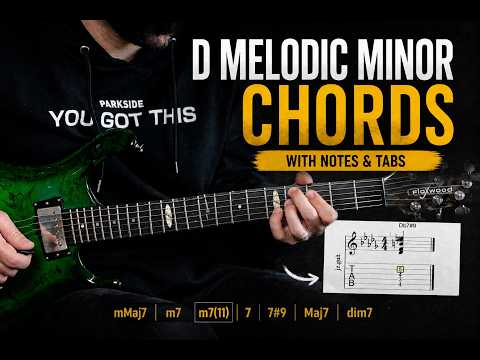 D melodic minor chords