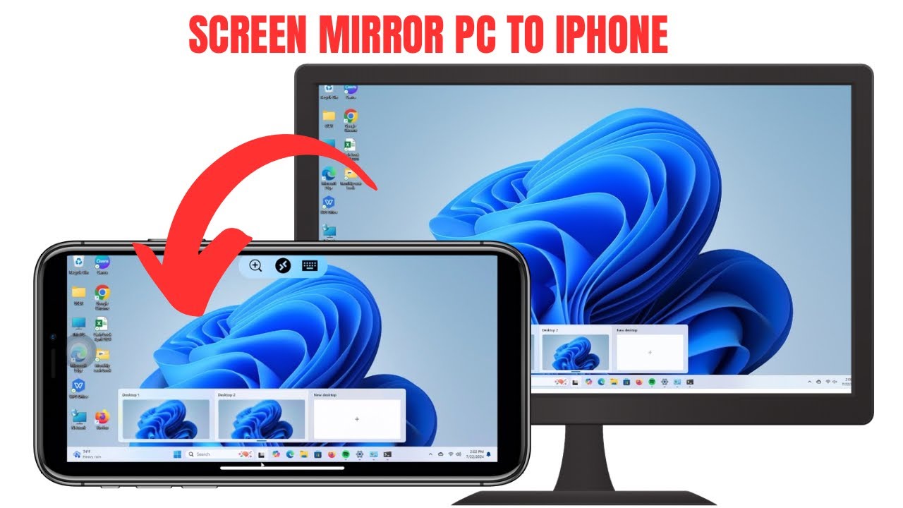 Mirror Pc To iPhone | Take Full Control of Your Pc Via USB - YouTube