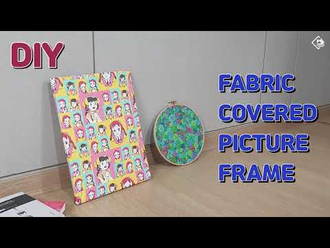 DIY How to Make a Fabric Covered Picture Frame/ interior accessories ...