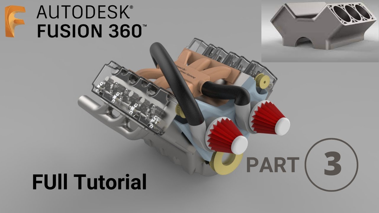 V6 car Engine Part3 ( Design of Engine Block ). - YouTube