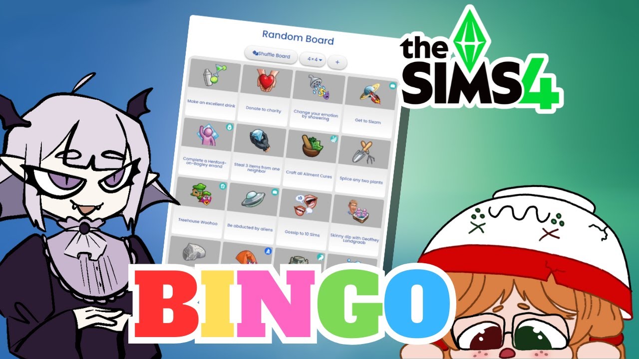 Bingo Board vs. @Musheemallows || Sims 4 || 07/08/2025 - YouTube