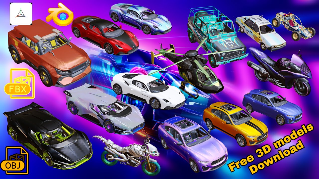 vehicle pubg 3d models pack prisma3d Blender fbx obj prisma free ...