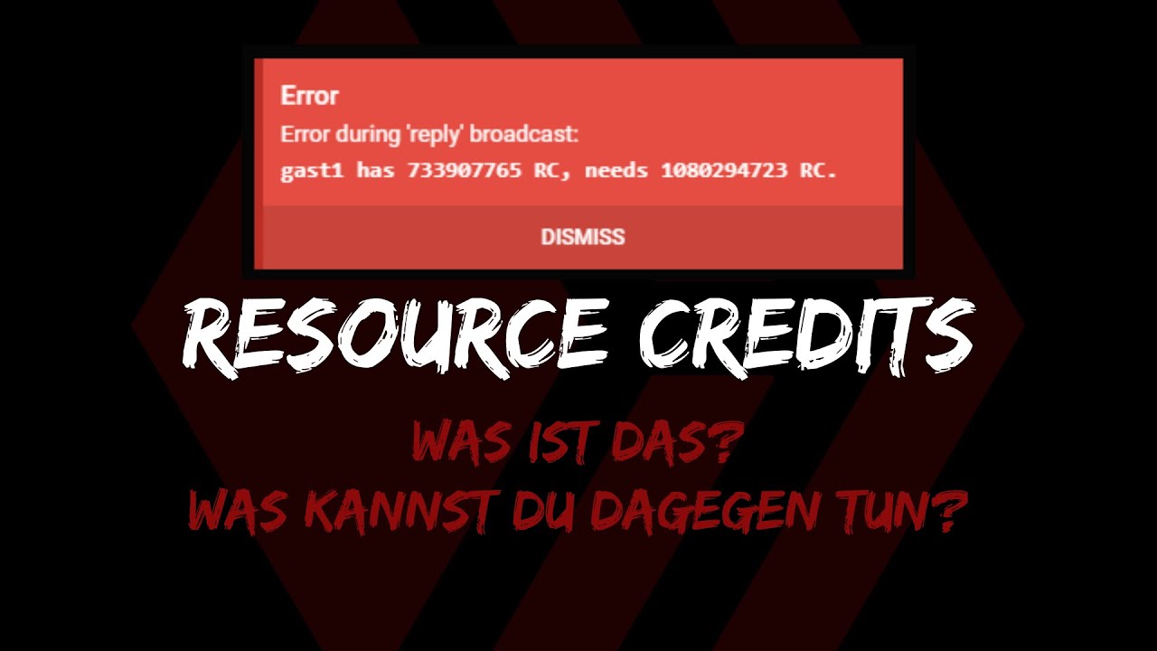 Resource Credits - RC [Deutsch] - YouTube