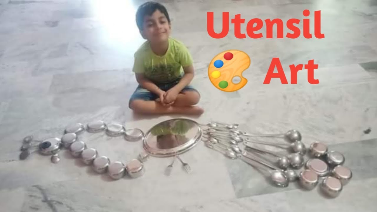 utensil art, fun with kitechen utensil, utensil activity, things made ...
