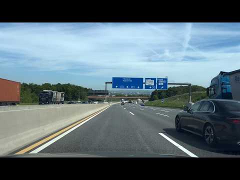 4K Relaxed Driving on the Autobahn A7 in Germany from Kassel to Kaufungen with views of Windmills