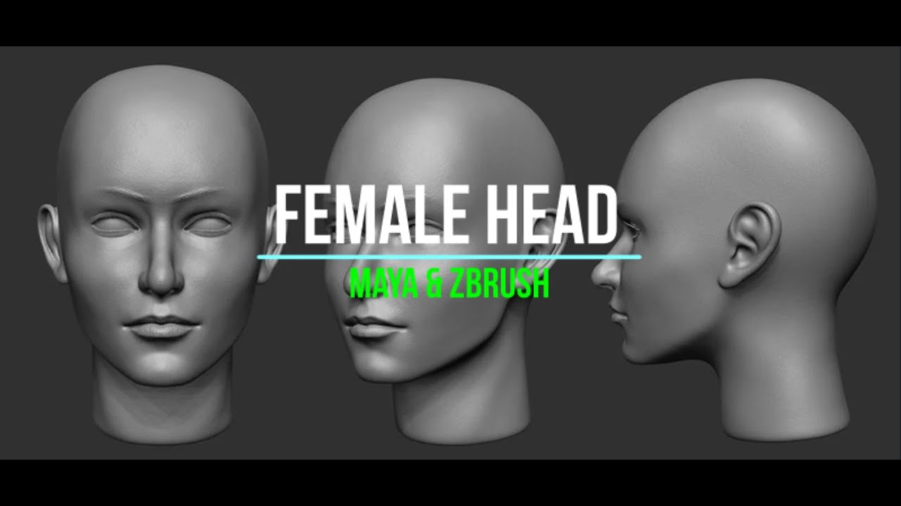 3D Head Modeling Tutorial in Maya & Zbrush 03 #3d #maya #tutorial # ...