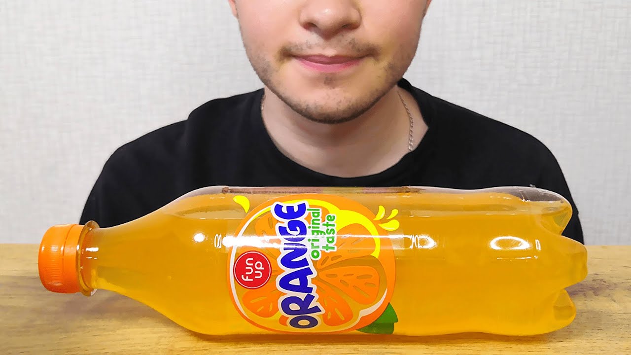 ASMR Drinking A Whole Bottle Of Orange Soda (No Talking) Mukbang - YouTube