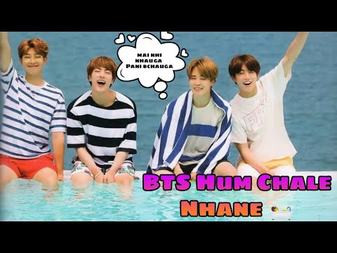 BTS In Bath Souna//hum chale Nhane🛀//Run Ep-61//Part-1//Hindi Dubbing 🤣