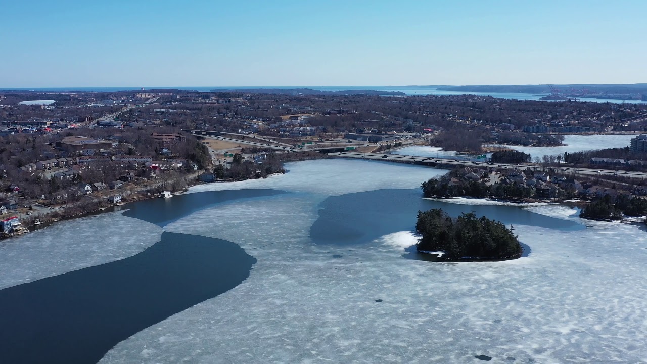 Thin Ice on Dartmouth Lakes. Part 2: Lake Micmac | Mavic 2 Pro | 4K UHD ...