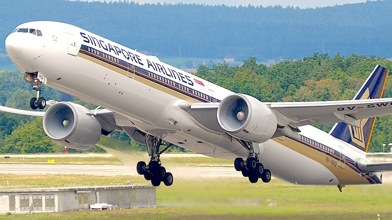 The BEST Heavy AIRPLANE ACTION at Zurich Airport ft. A380 A340 A350 ...