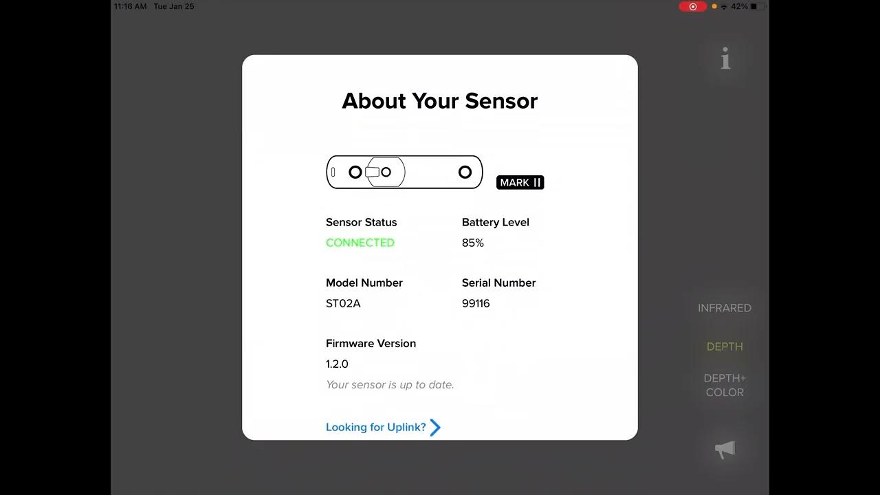 Structure Sensor Firmware Update Check - YouTube