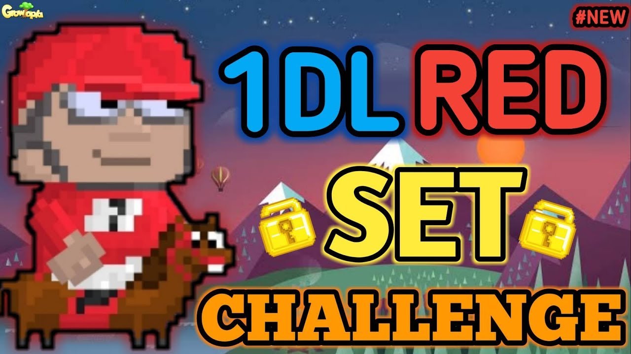 1 DL RED SET CHALLENGE (NEW SET) | Growtopia - Set Challenge #30 - YouTube