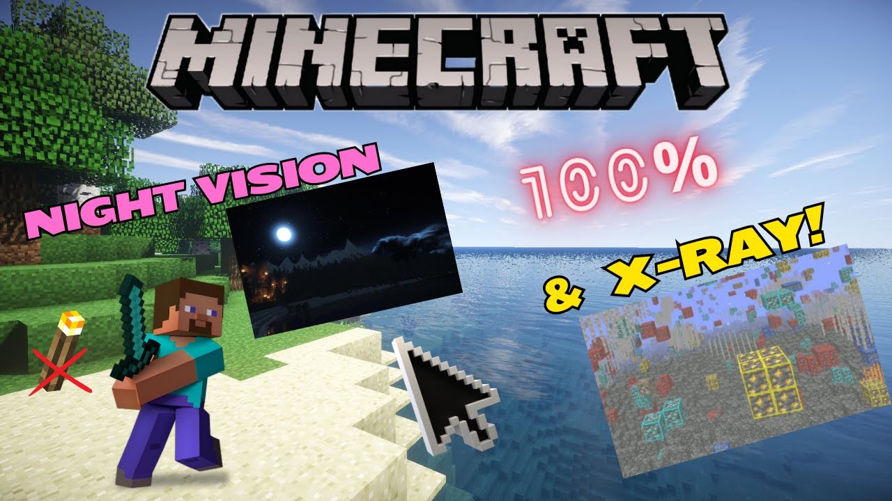 MINECRAFT 1.20 || X-RAY AND NIGHT VISION || MCPE 1.20+ ADD-ON # ...