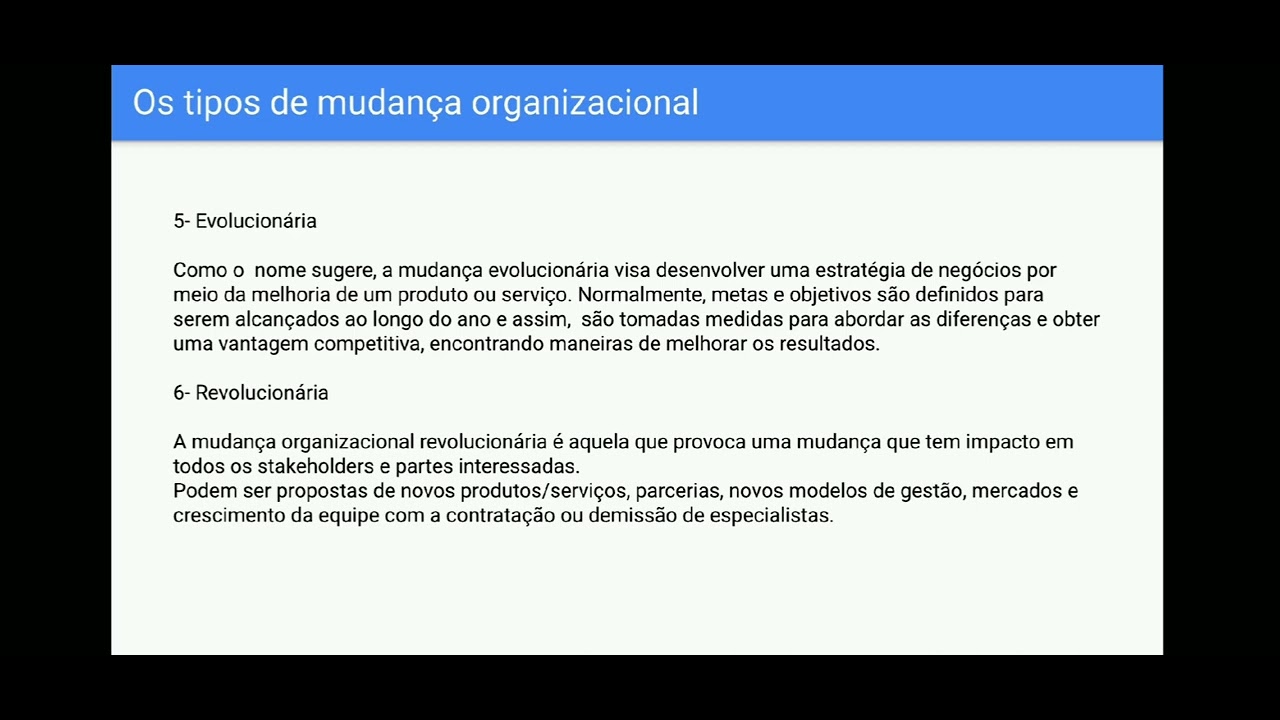 Fases Do Processo De Mudança Organizacional Youtube