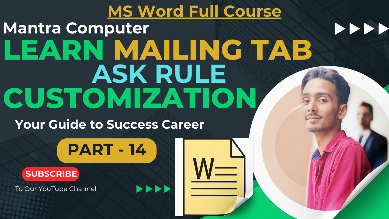 MAILING TAB || PART-03 || Ask Rule || Mantra Computer - YouTube