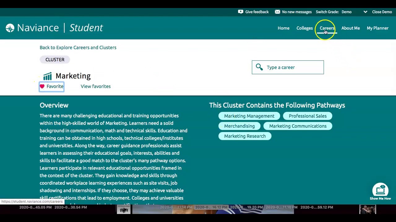 Naviance Career Cluster Finder - YouTube