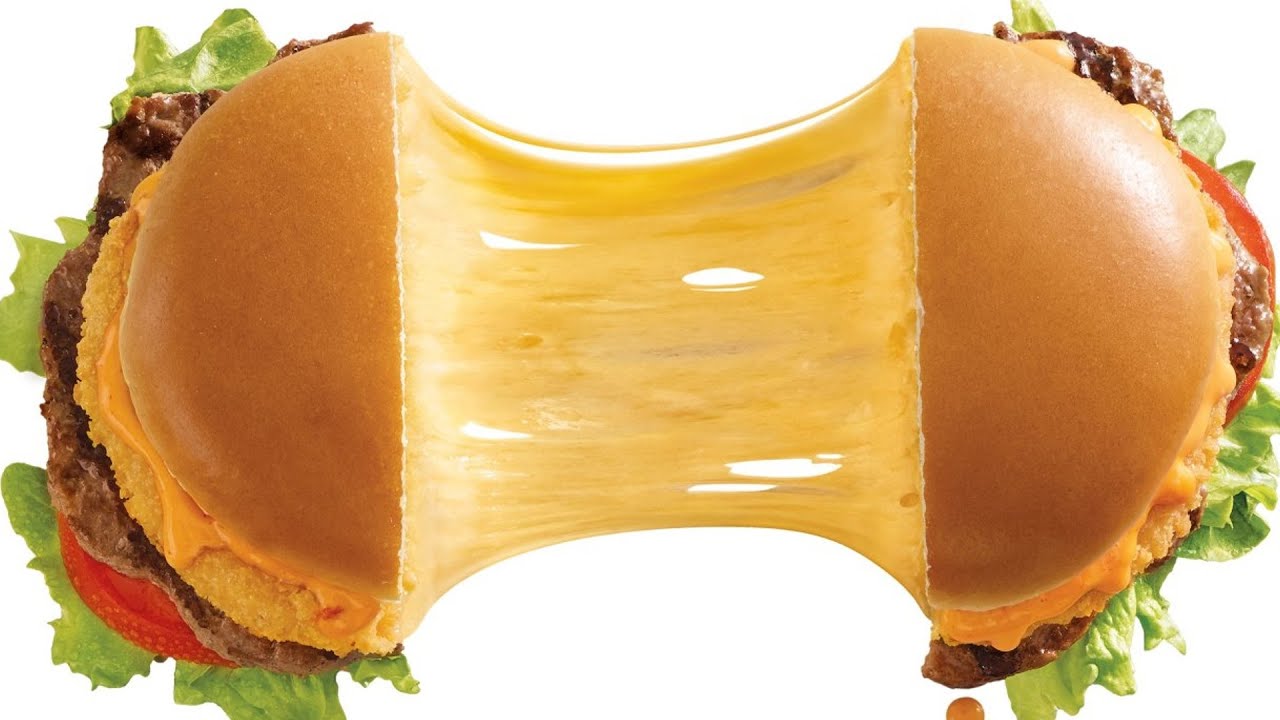 Carl's Jr BFC Big Fried Cheese Burger Has Insane Cheese Pull - YouTube