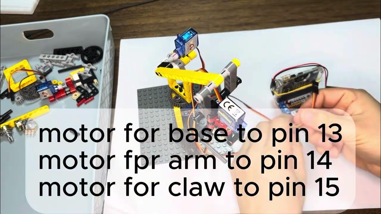 Lego robot arm using potentiometer - YouTube