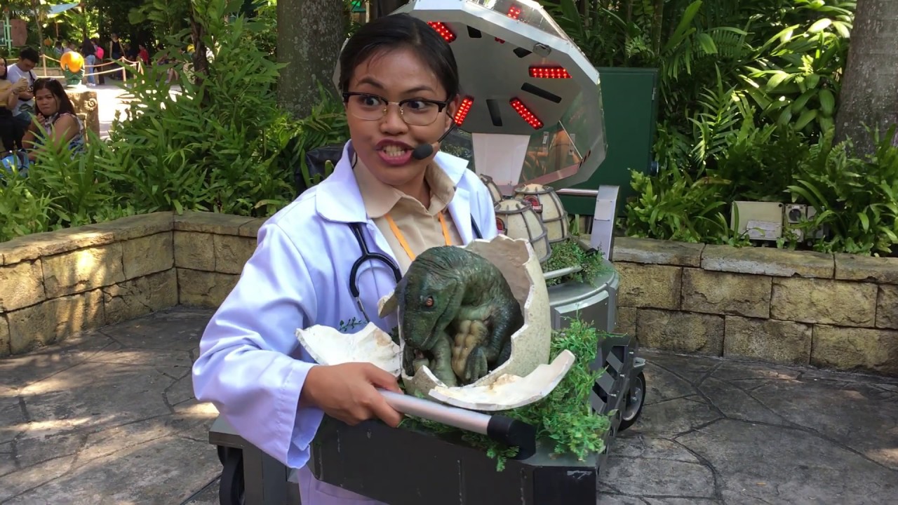 July 2019 - Baby Raptor Hatching - Universal Studios, Singapore - YouTube