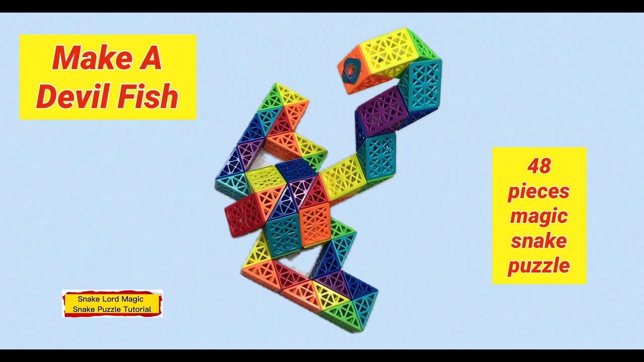 Make A Devil Fish - 48 Pieces Magic Snake Puzzle ...