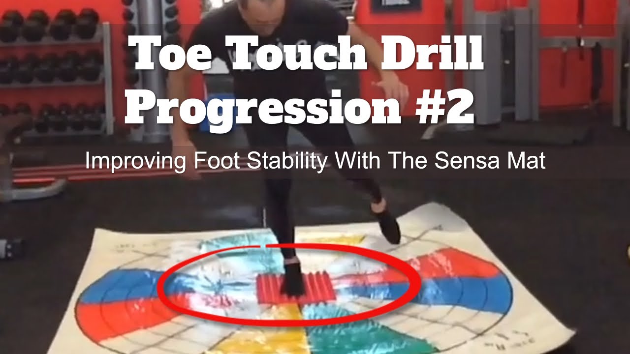 Toe Touch Drill Progression Number 2 - Sensa Mat to Improve Stability - YouTube
