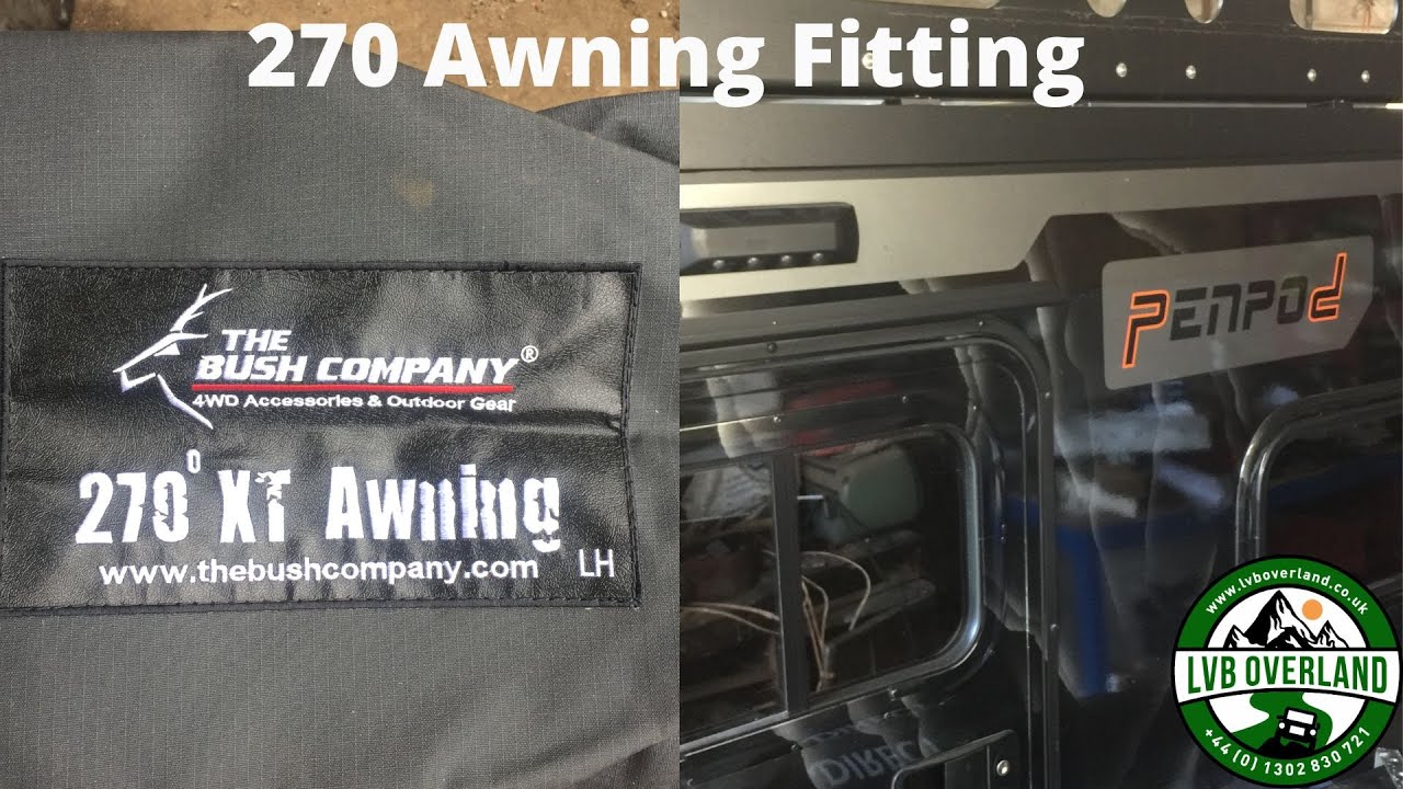 Fitting a Bush Company 270 XT Awning to a Penpod Trailer... - YouTube
