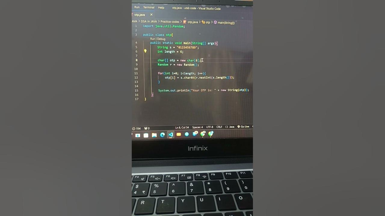 Generate Otp In Java Masti With Code🤓 Day3 Otp Java Coding Programming Otpgenerator