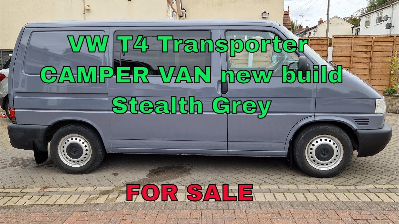 VW T4 Transporter CAMPER VAN new build in Stealth Grey - YouTube